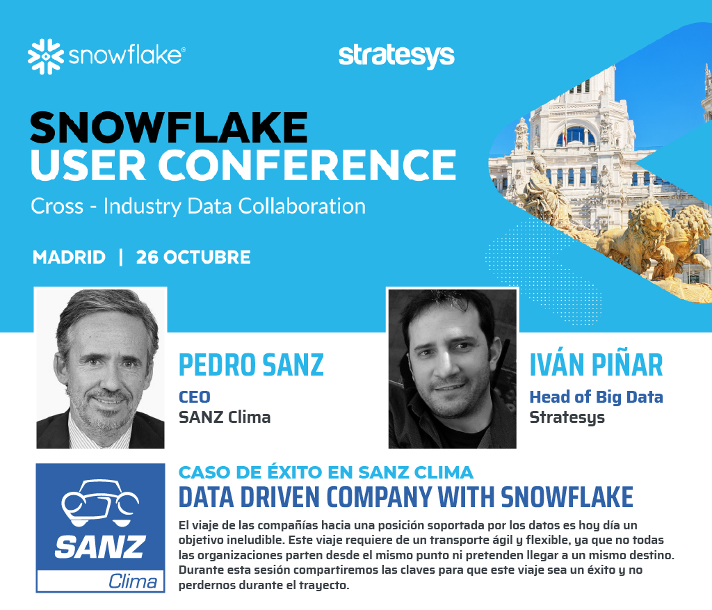 STRATESYS PATROCINADOR DEL Snowflake User Conference Spain - Stratesys ...